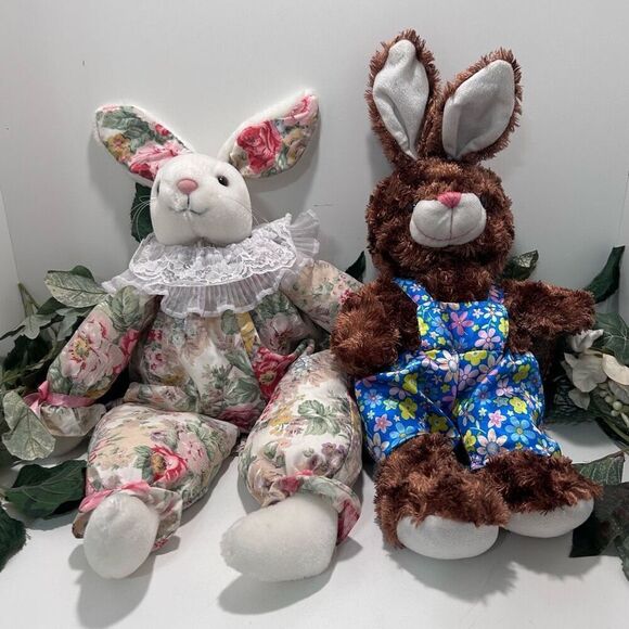 Plush creations | Toys | Vtg 9spair Of Plush Creations Rabbit Easter ...